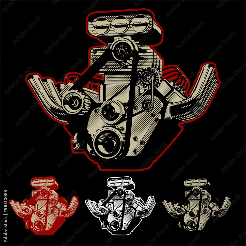Vector Cartoon Turbo Engine Stock Vector | Adobe Stock Vector Cartoon Turbo Engine Stock Vector | Adobe Stock