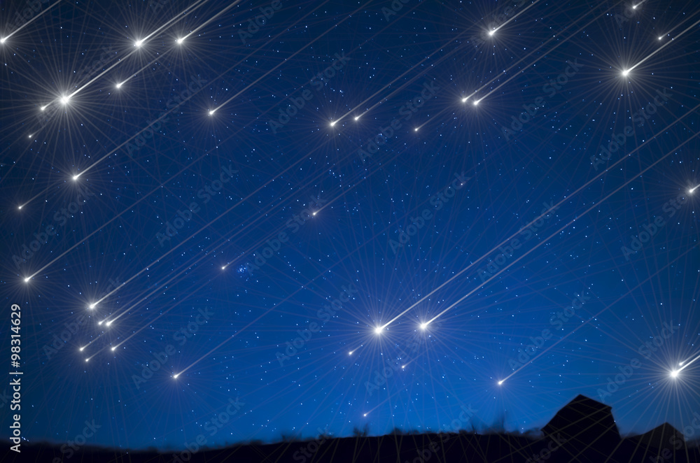 Star shower Stock Photo | Adobe Stock