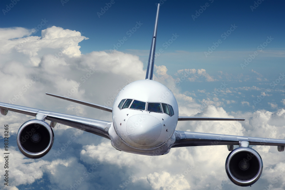 Commercial Airliner during flight Stock Photo | Adobe Stock