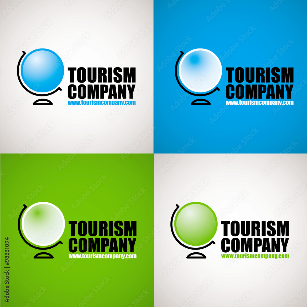 logo globe tourisme Stock Vector | Adobe Stock