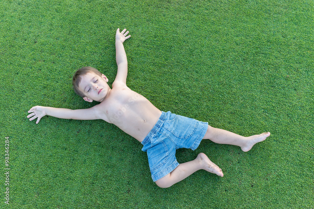 The best summer holiday vacation laying on perfect green grass Stock ...