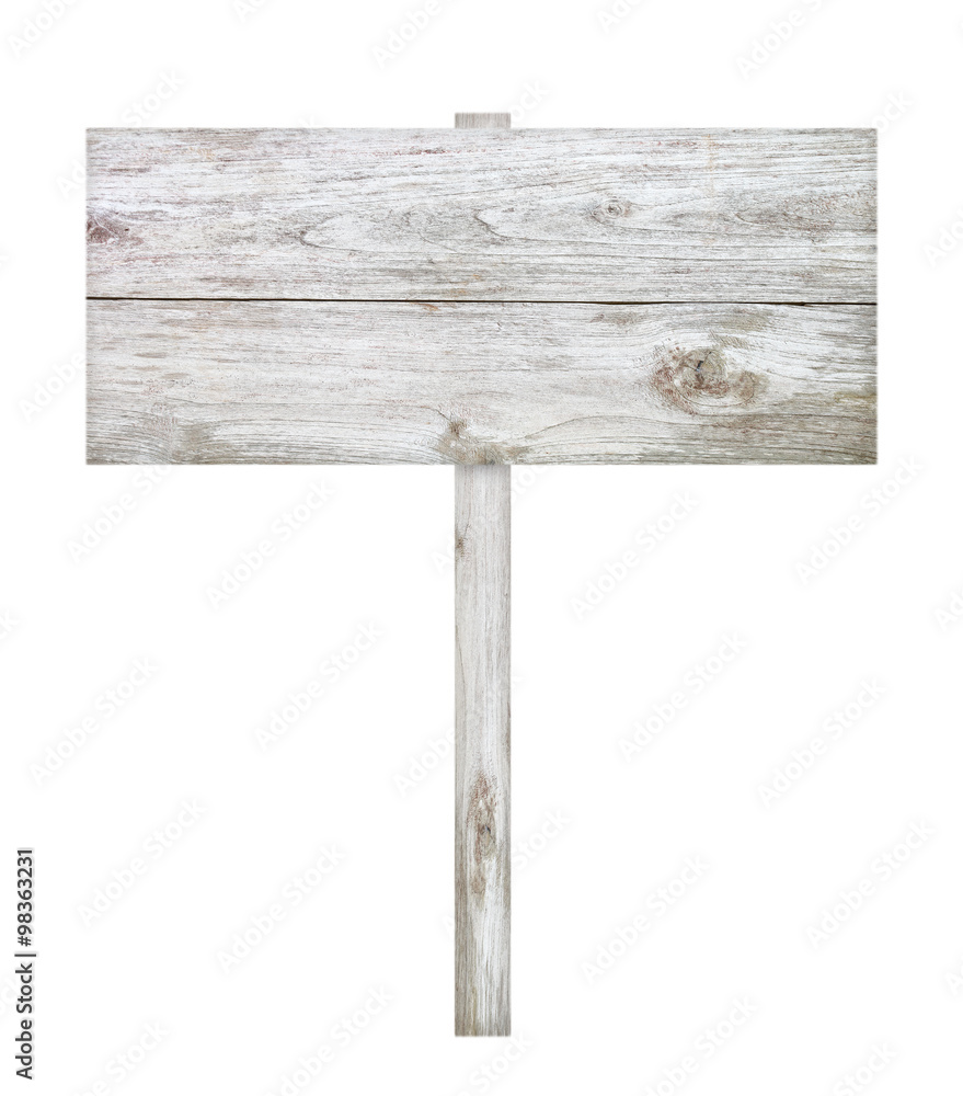 Wooden sign isolated on white background. Stock Photo | Adobe Stock