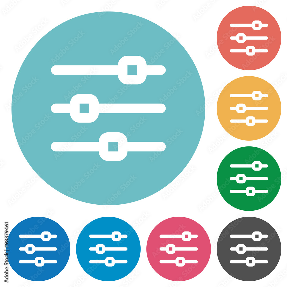 Flat horizontal adjustment icons vector de Stock | Adobe Stock