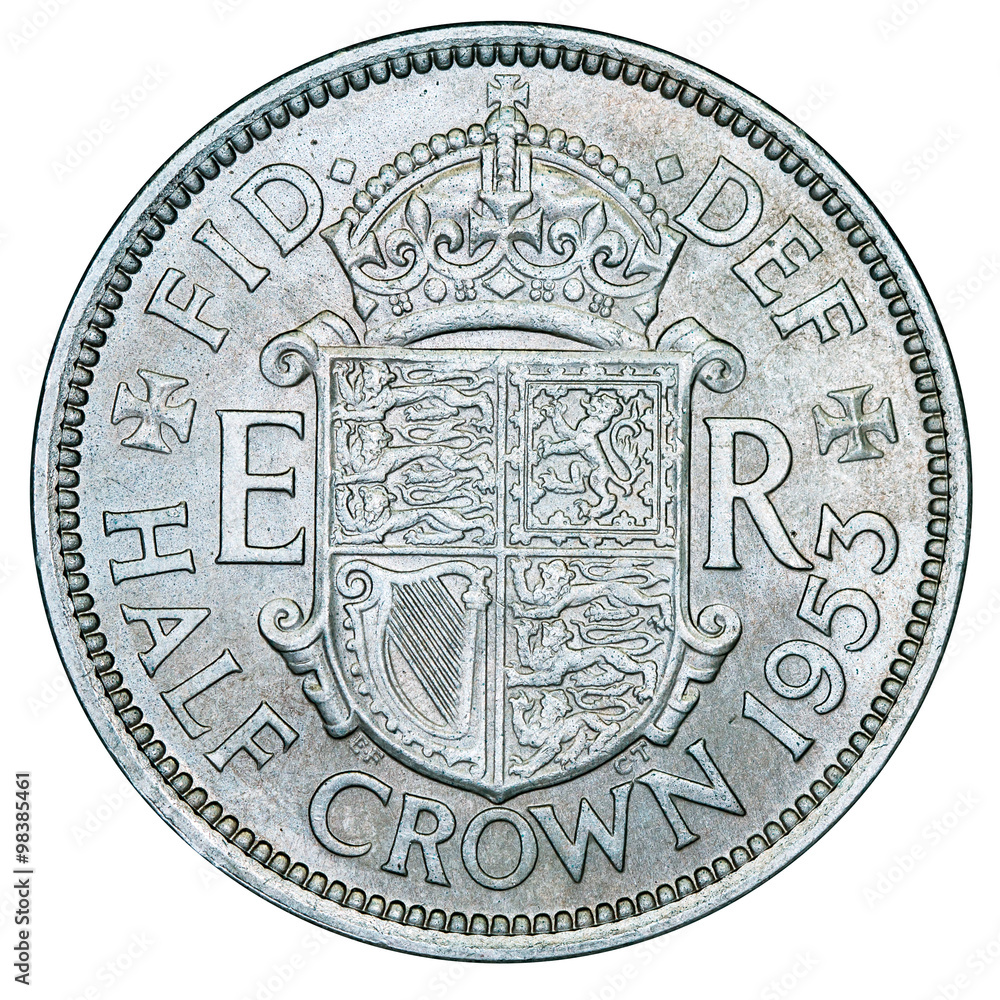 British Half Crown (with clipping path) Stock Photo | Adobe Stock
