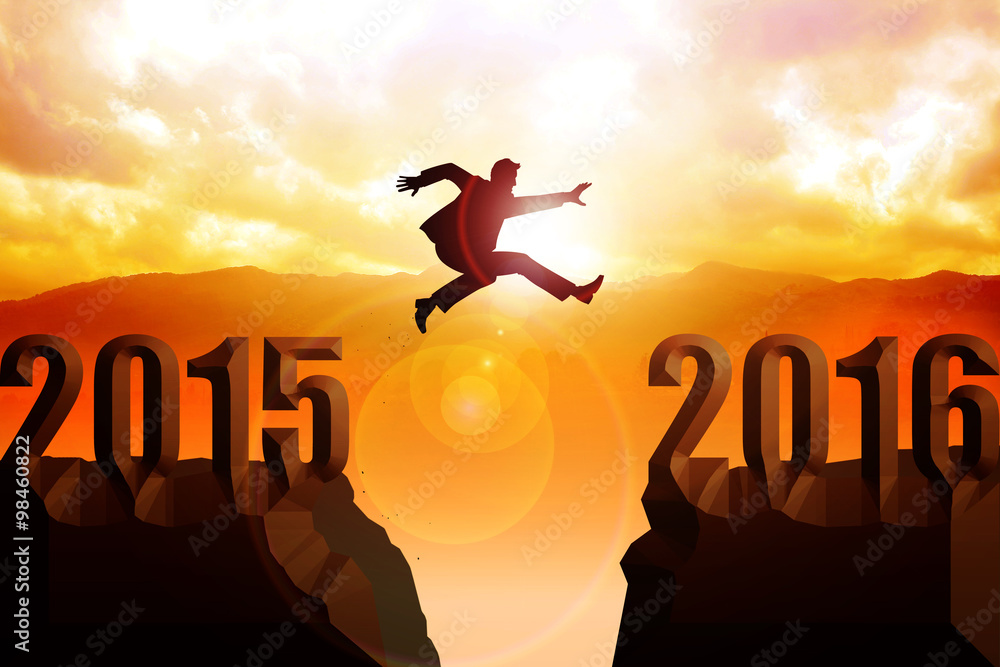 New Year Jump Stock-Foto | Adobe Stock
