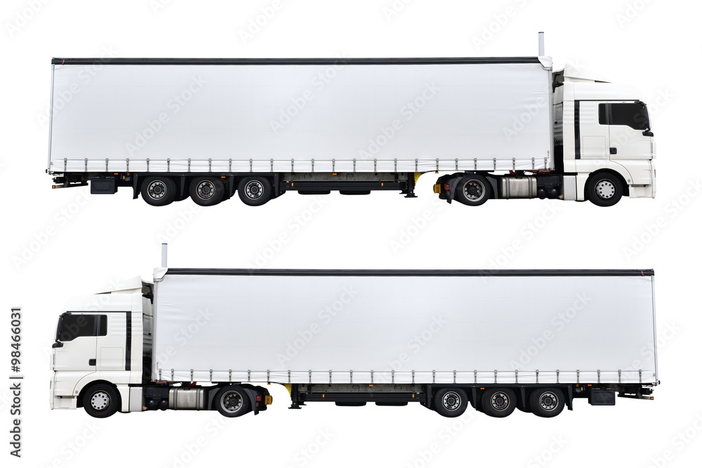 truck isolated on a white background Stock Photo | Adobe Stock