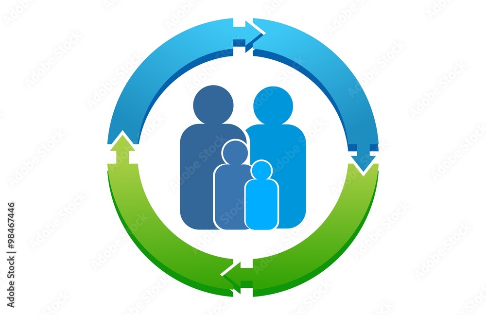 circle logo family Stock Vector | Adobe Stock