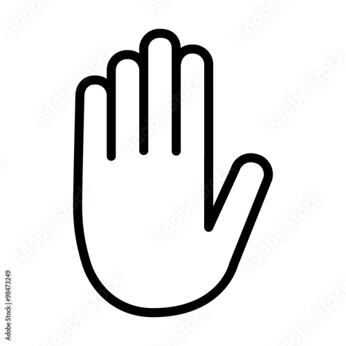 Stop Sign Hand Outline