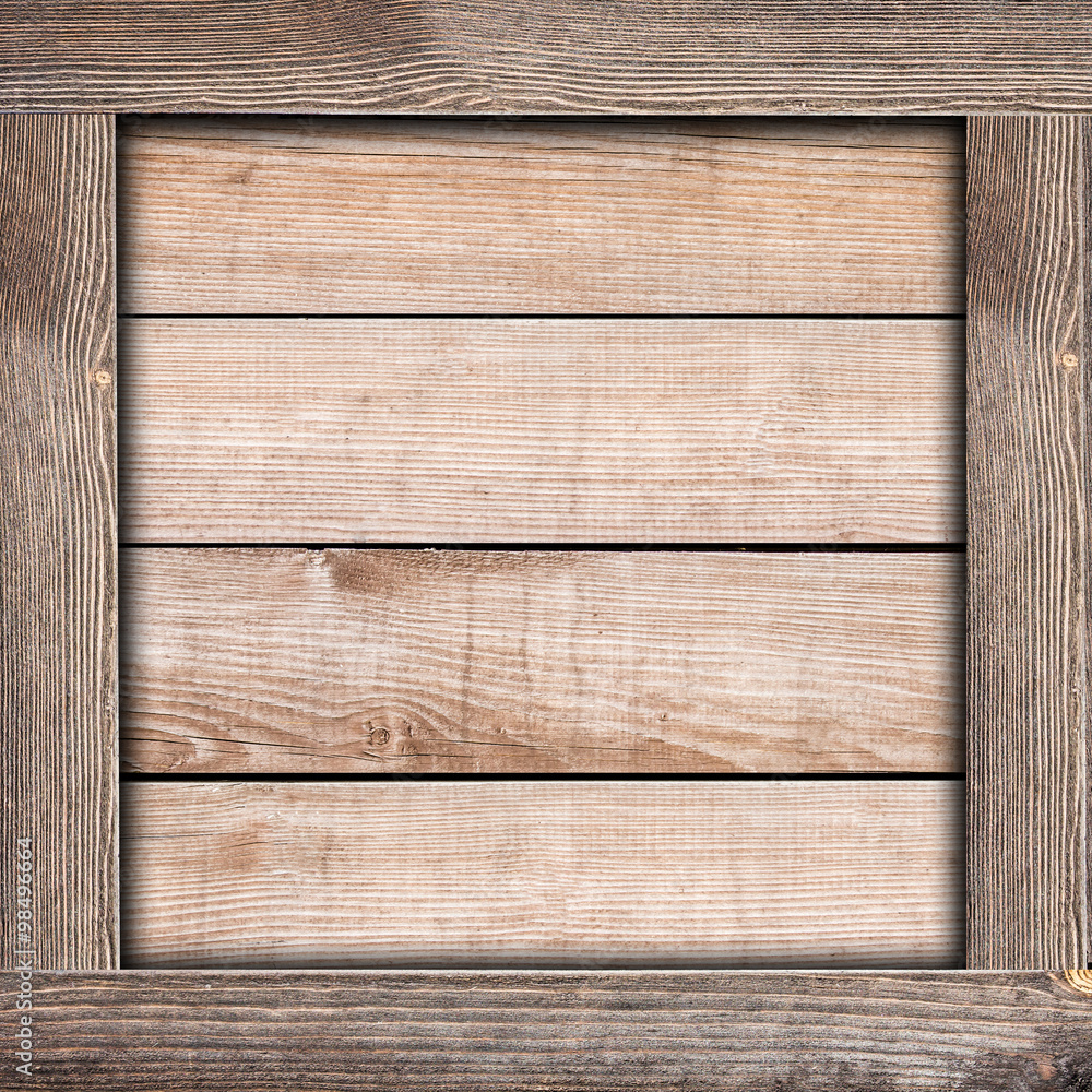 Wooden frame box template. Made with two different types of wood. Stock ...