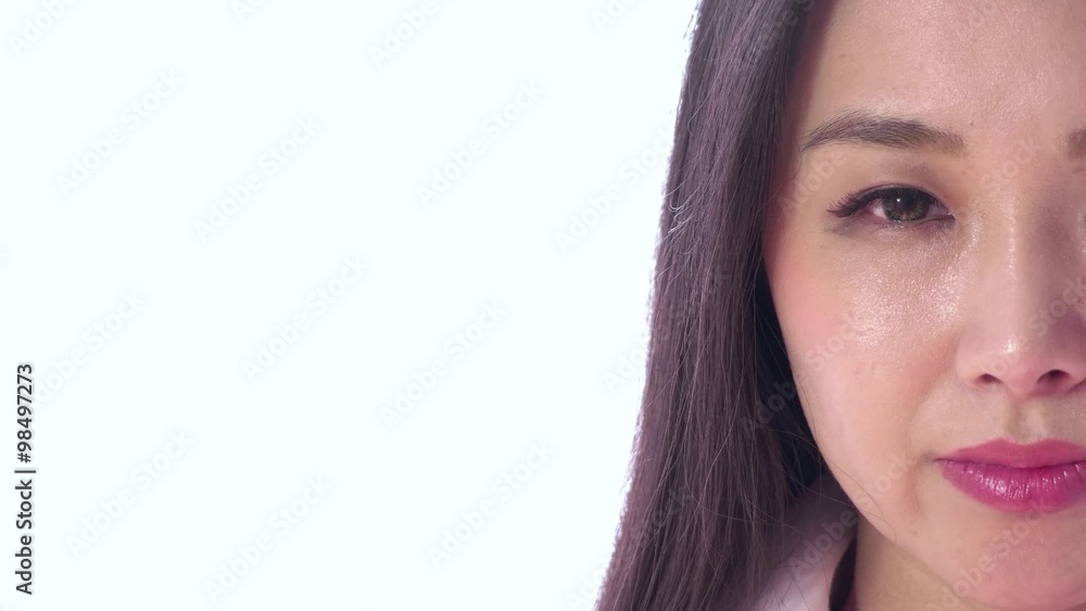 Real Asian people portrait with emotions and feelings. Close-up of face ...