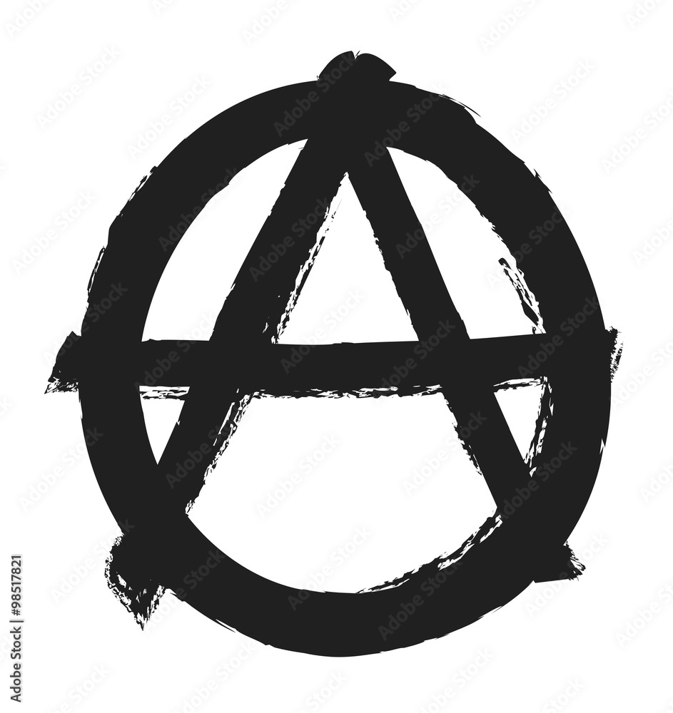 grunge anarchy symbol, design element Stock Illustration | Adobe Stock