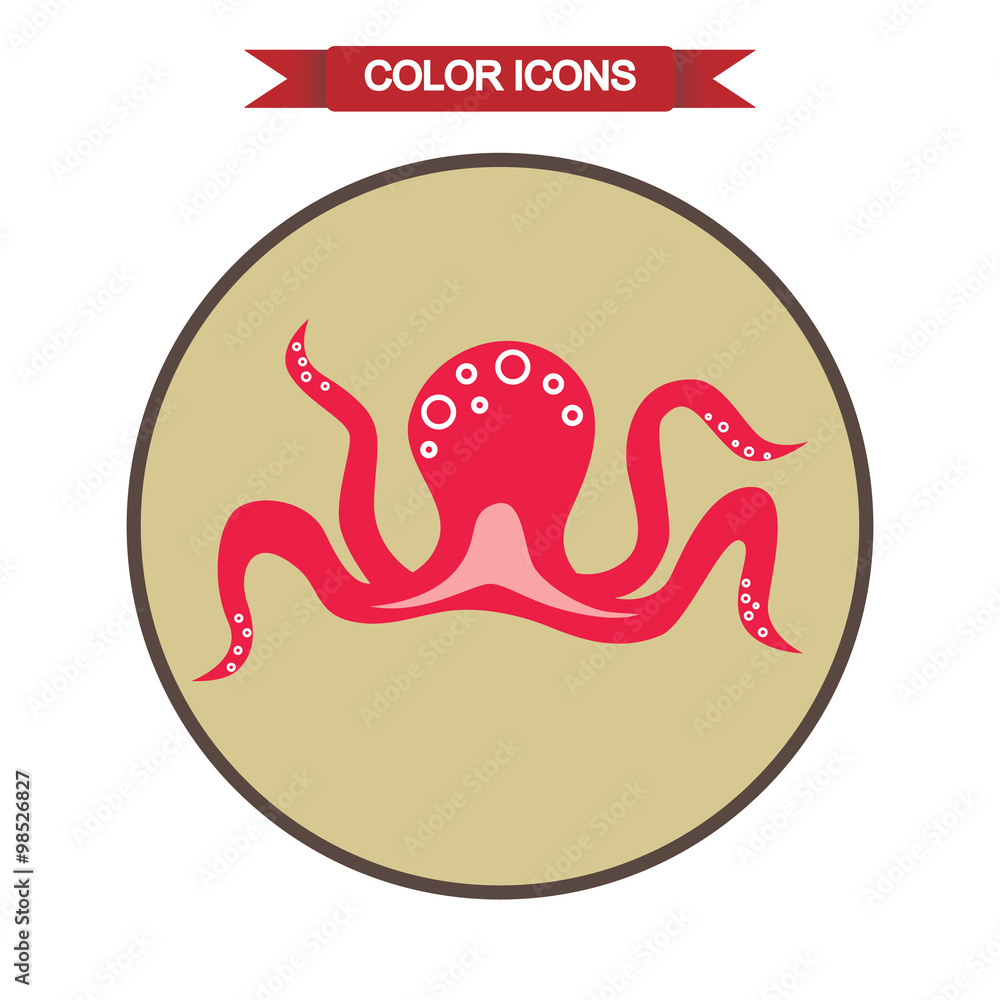 Octopus icon Stock Vector | Adobe Stock