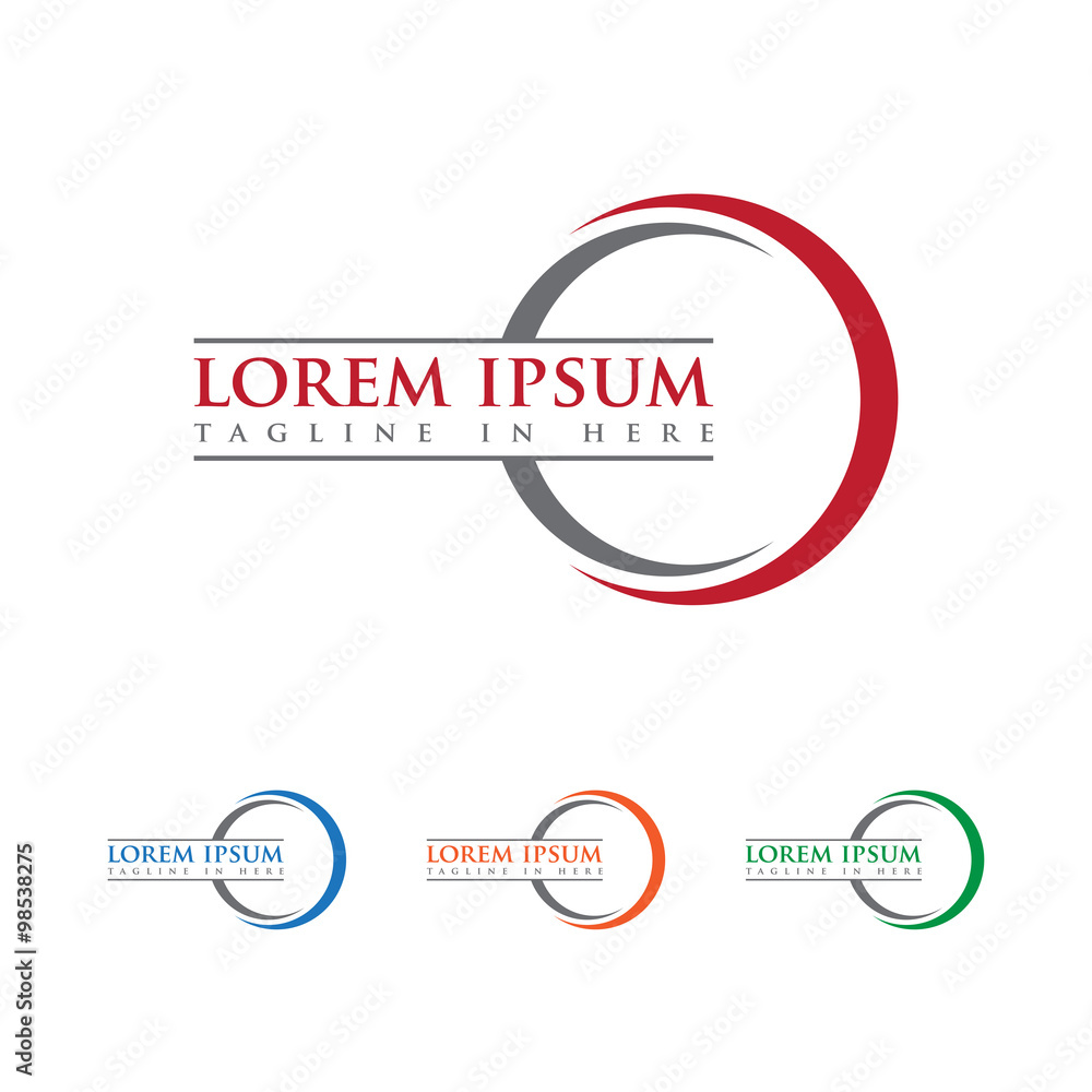 logo circle curve Stock Vector | Adobe Stock