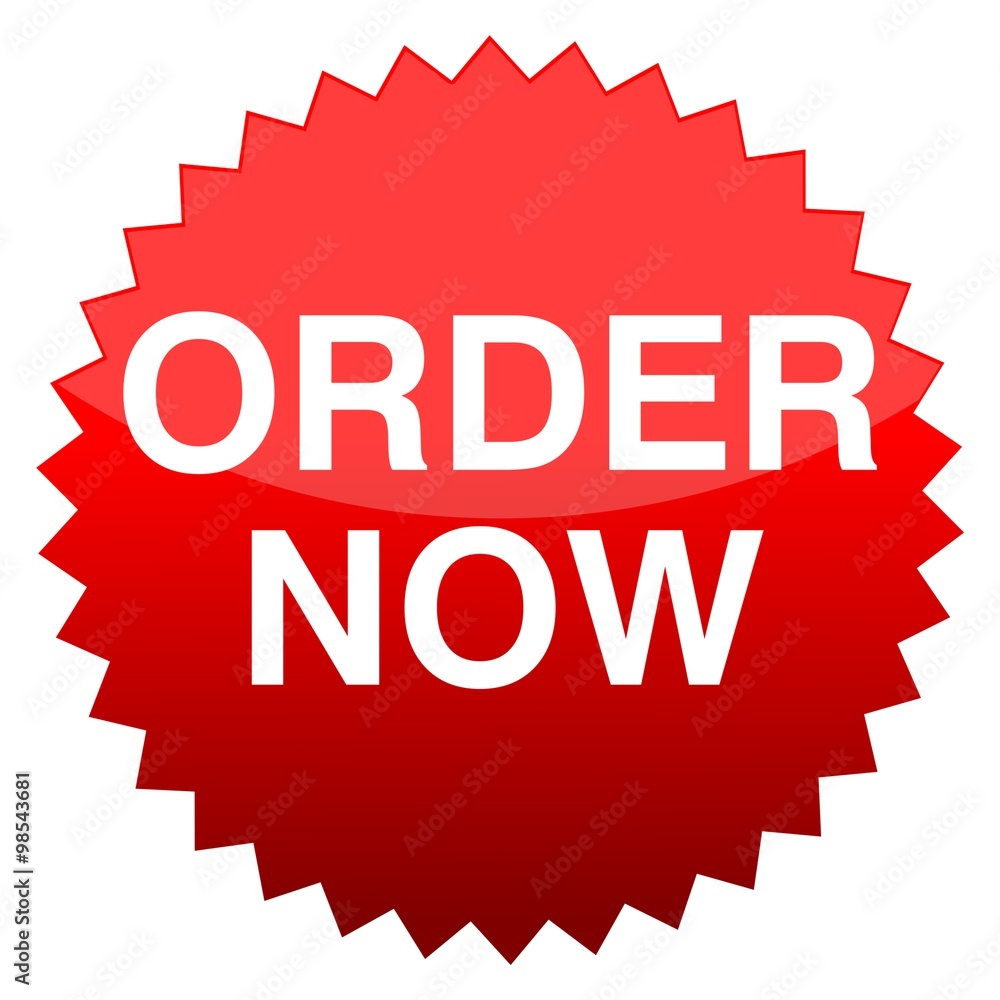 Red button order now Stock Vector | Adobe Stock