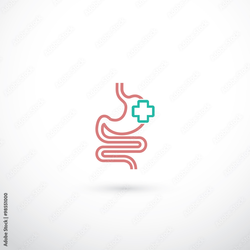 Human stomach symbol Stock Vector | Adobe Stock
