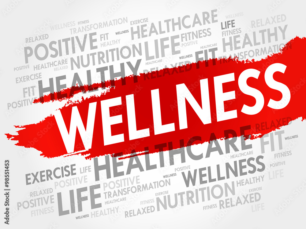 WELLNESS word cloud, fitness, sport, health concept Stock Vector ...