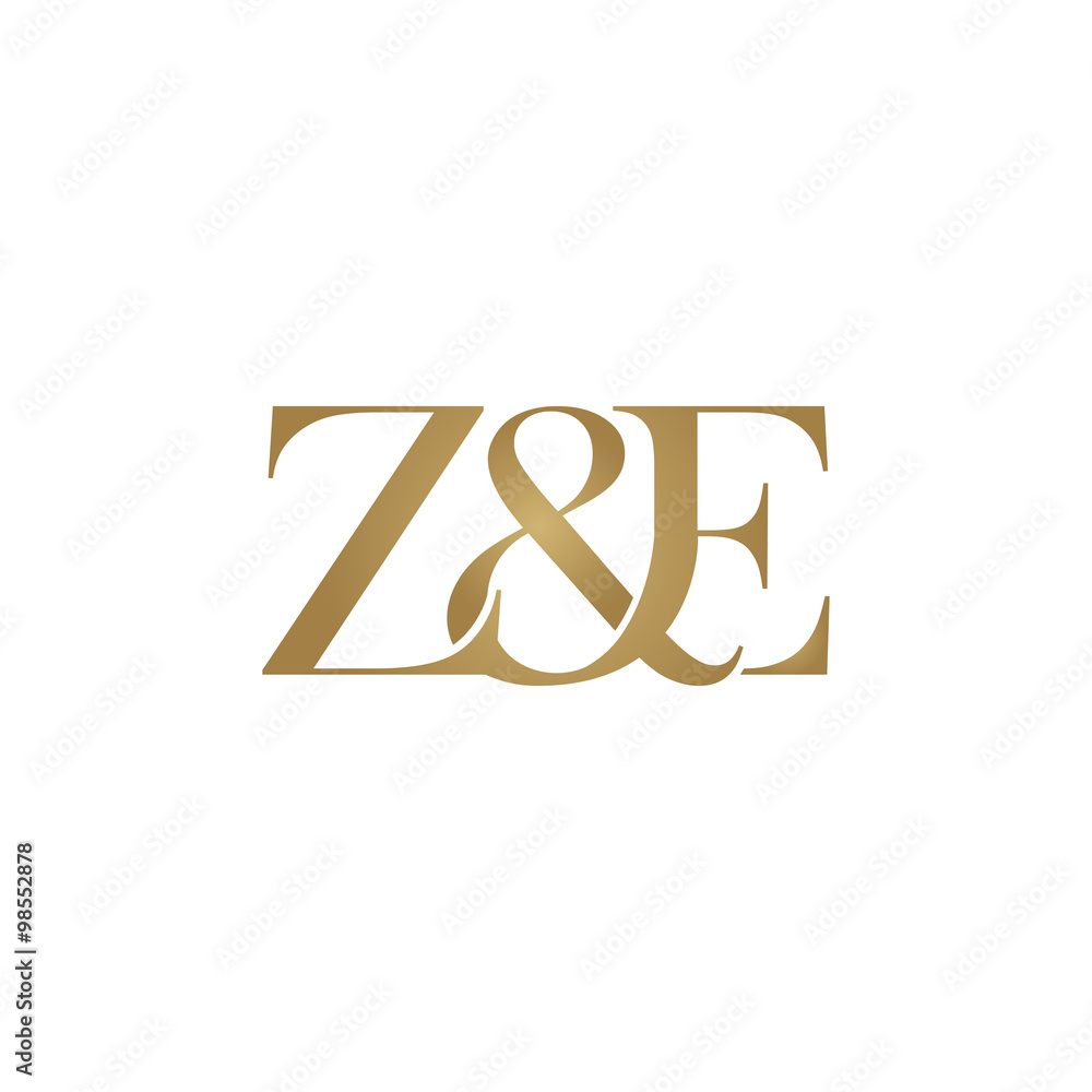 Z&E Initial logo. Ampersand monogram logo Stock Vector | Adobe Stock