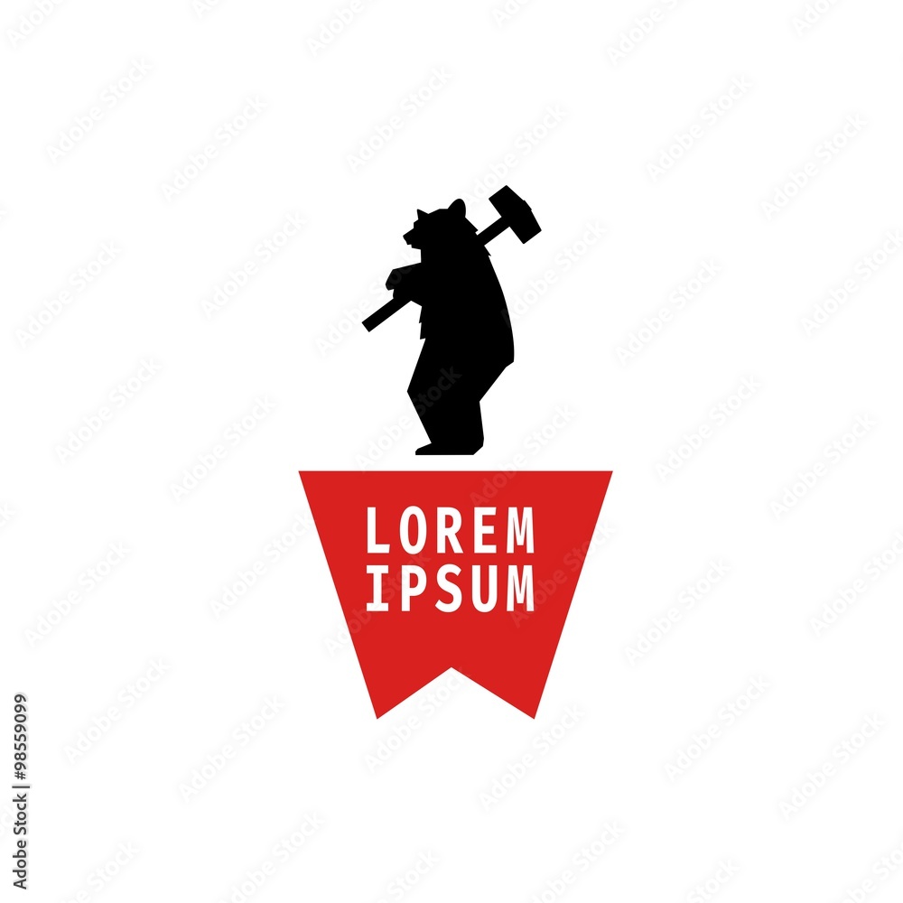 Bear logo. Simple vector image. Business icon for the company. Logo for ...