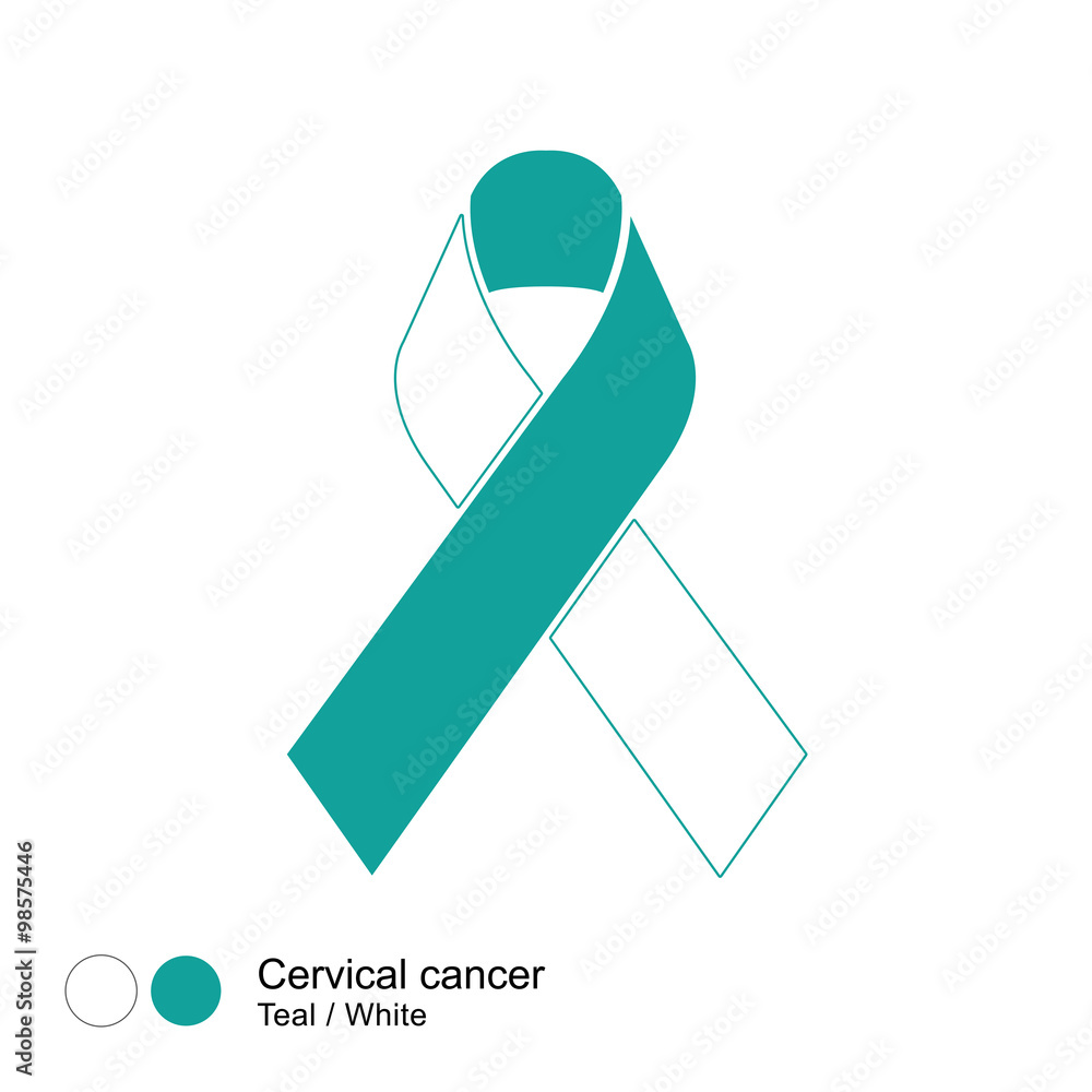 cervical cancer ribbon vector Stock Vector | Adobe Stock