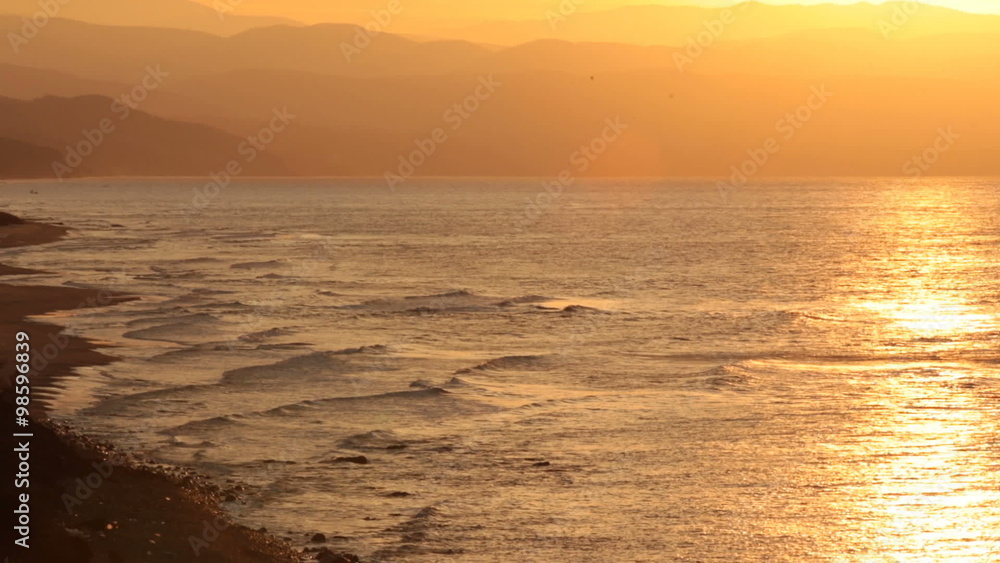 Sunset over the sea Stock Video | Adobe Stock
