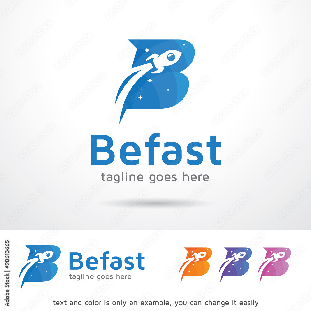 Be Fast Letter B Logo Template Design Vector Stock Vector | Adobe Stock