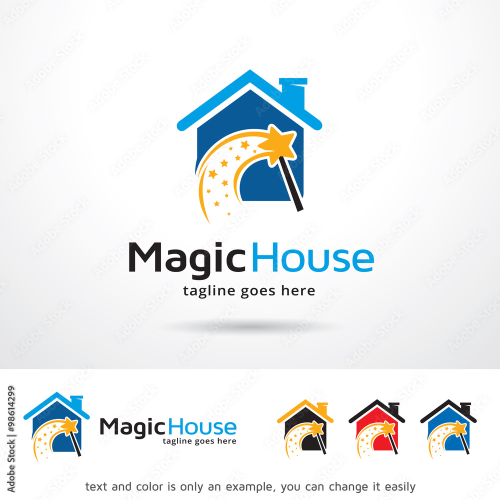 Magic House Logo Template Design Vector Stock Vector | Adobe Stock
