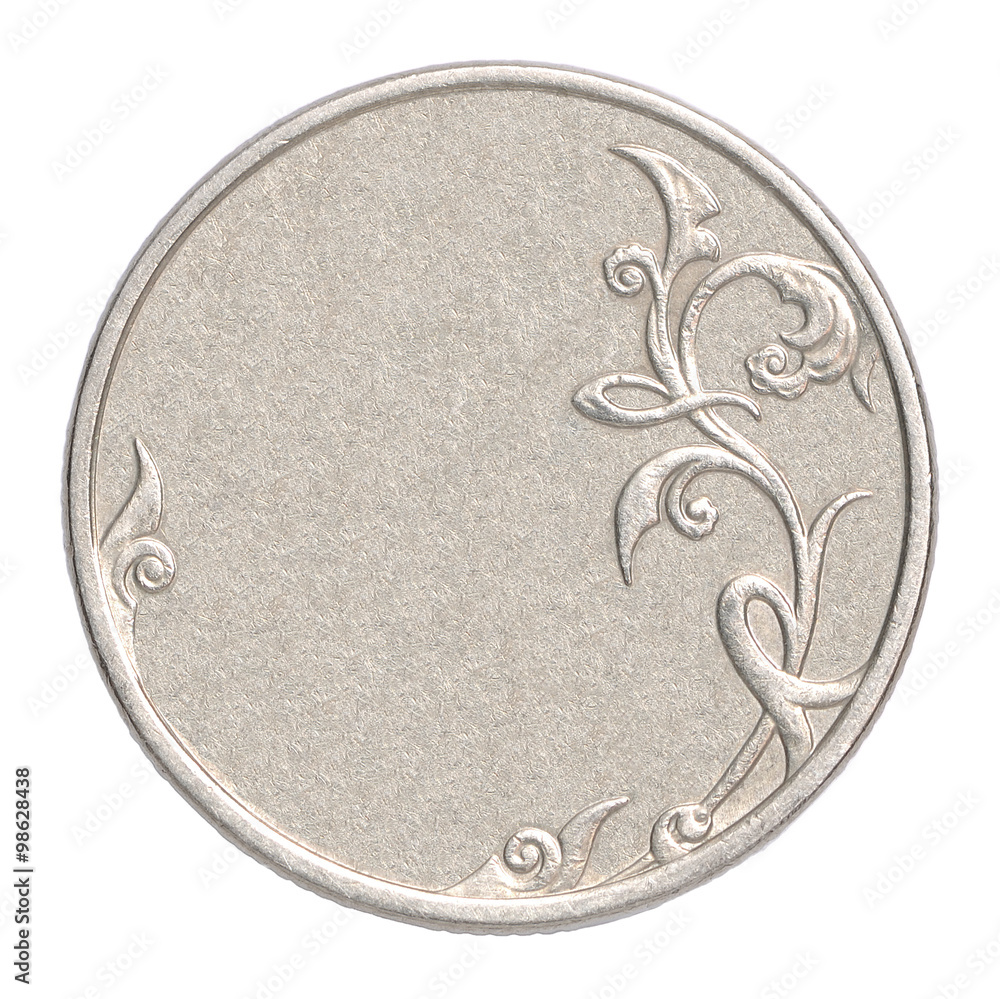blank silver coin Stock Photo | Adobe Stock