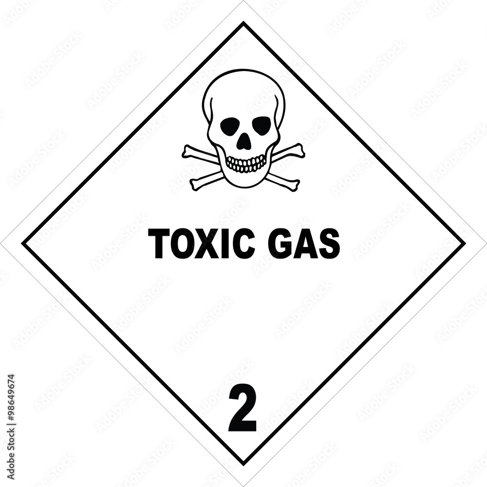 Class 2 Dangerous Goods Warning Label Stock Illustration | Adobe Stock