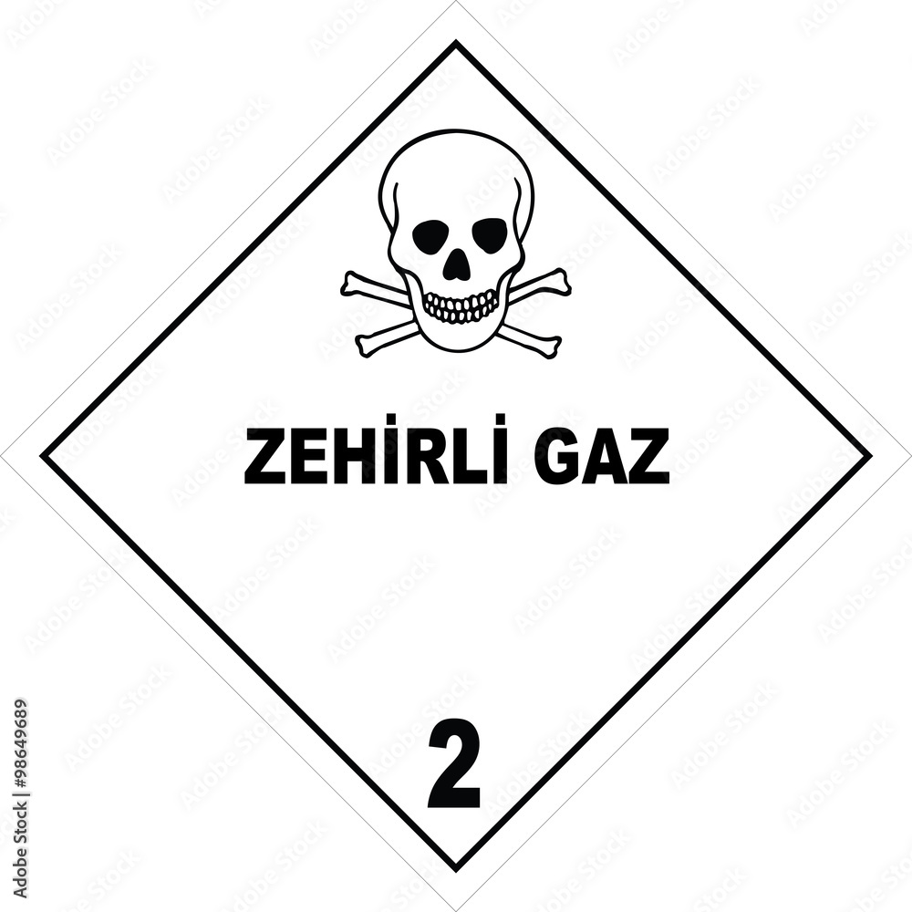 Class 2 Dangerous Goods Warning Label Stock Illustration | Adobe Stock