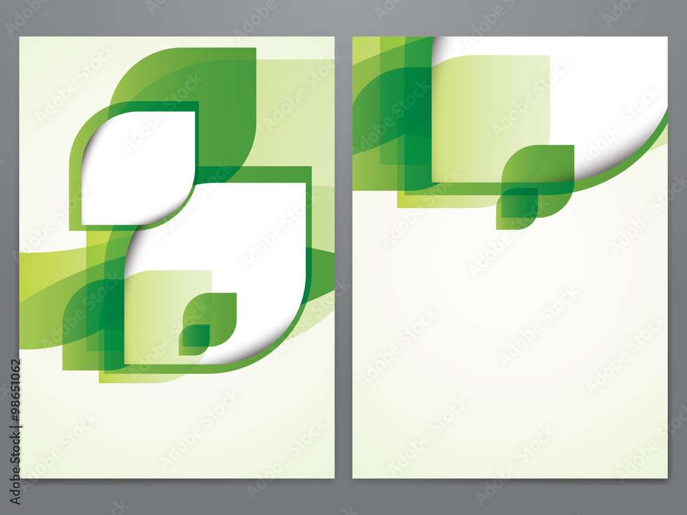 Vector eco flyer, poster, brochure, magazine cover template. Modern ...