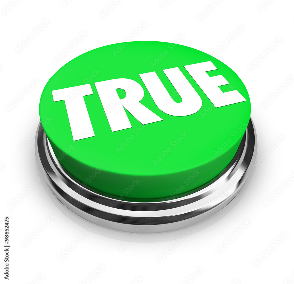 True Word Green Round 3d Button Honest Facts Stock Illustration | Adobe ...