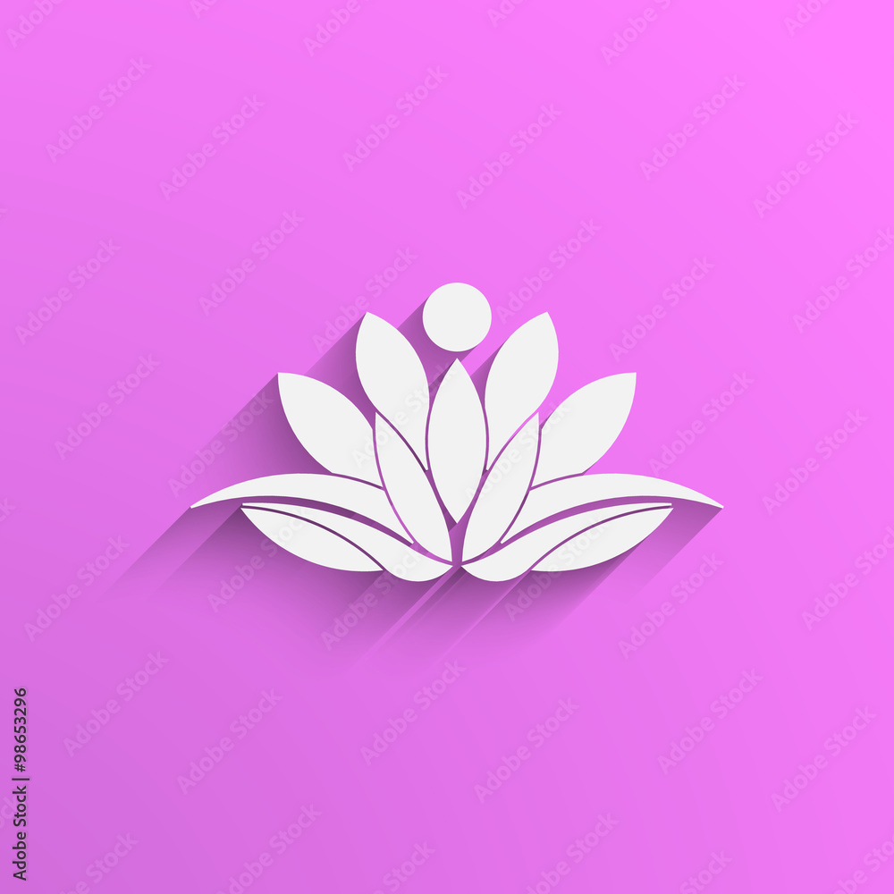 Lotus person plant logo vector de Stock | Adobe Stock
