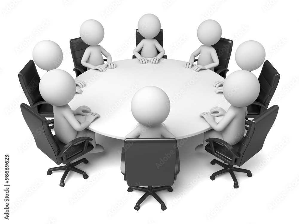 A group of 3d people in a meeting Stock Illustration | Adobe Stock