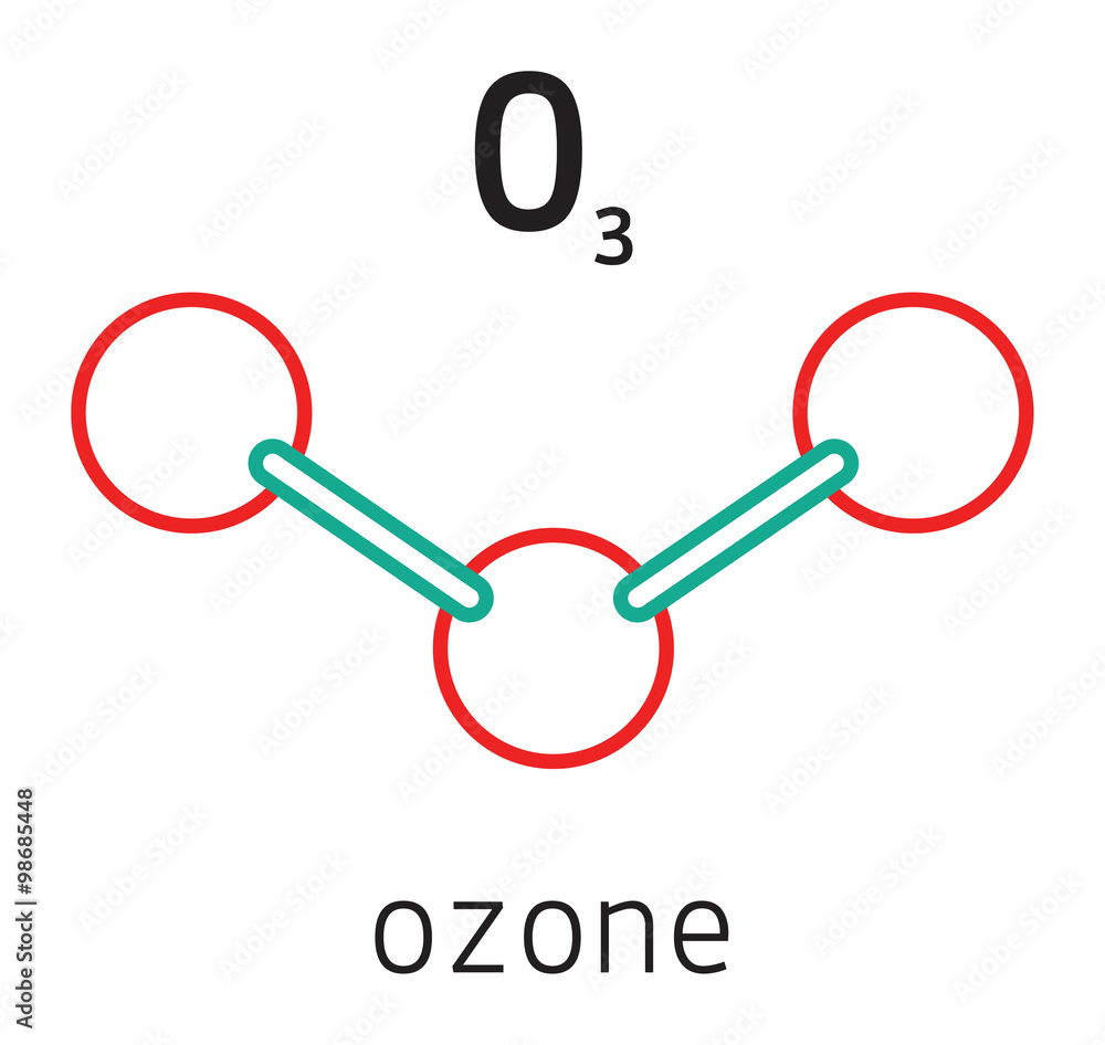O3 ozone molecule Stock Vector | Adobe Stock