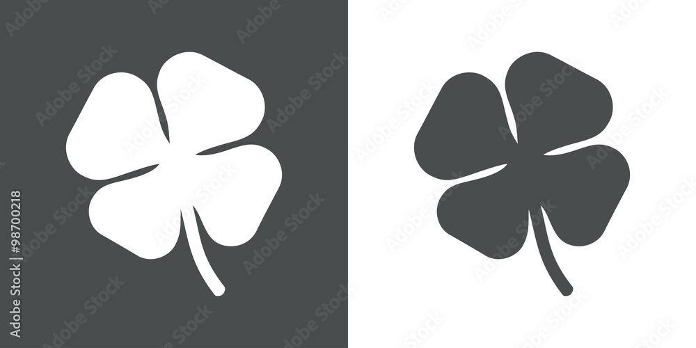 Icono plano trebol de 4 hojas #1 Stock Vector | Adobe Stock