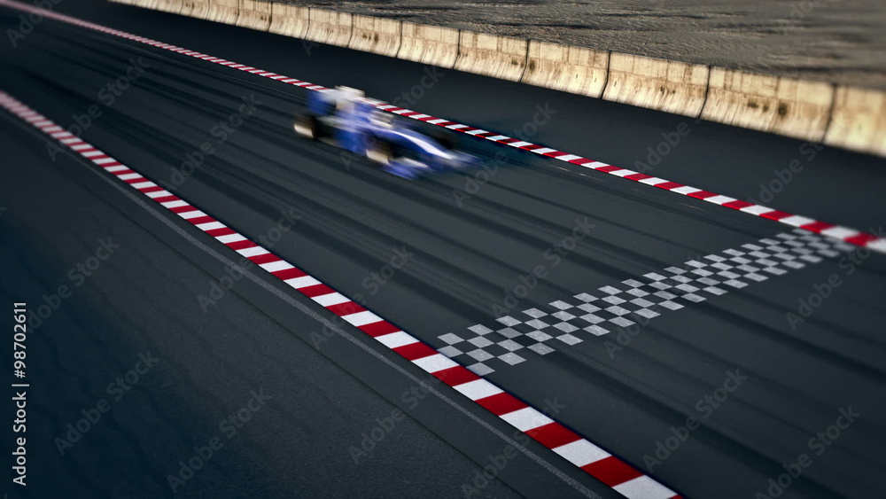 Vidéo Stock Animation of the final circuit in Formula 1 cars high-speed ...