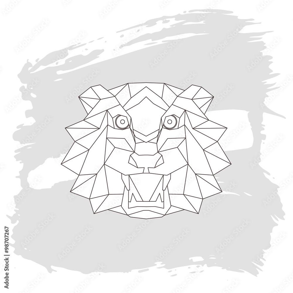 Geometric Tiger Head