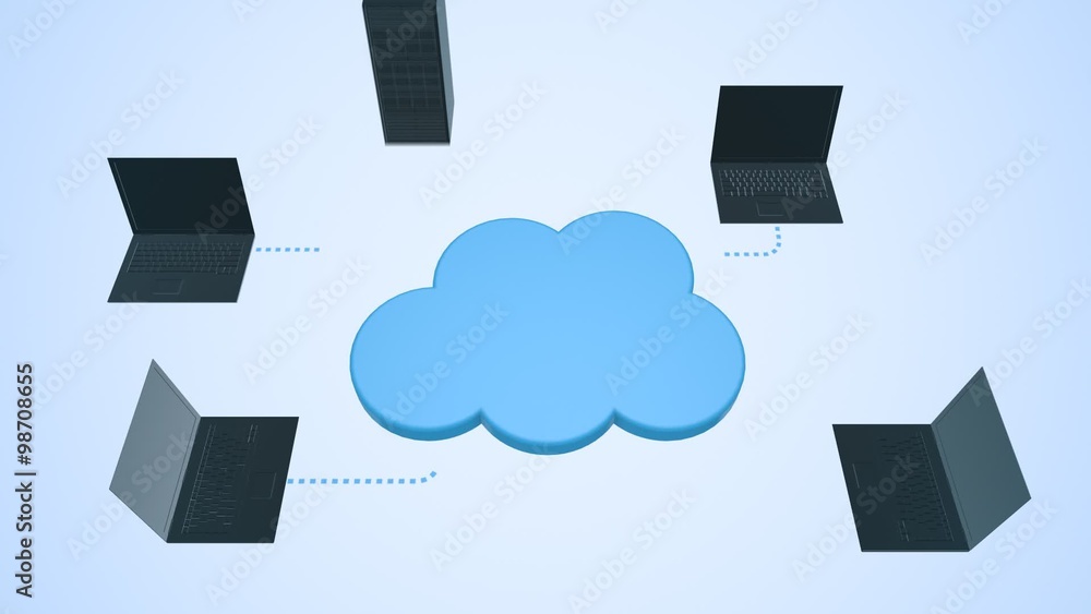 Three notebooks transferring data to the server. Network uploading ...