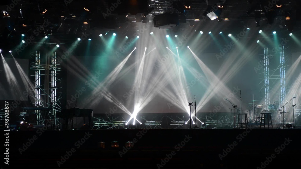 Concert Lights on stage Stock Video | Adobe Stock