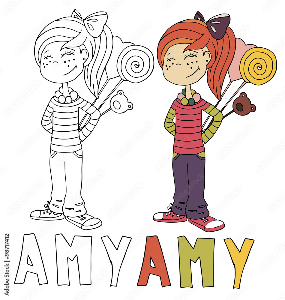 the simple drawing sketches cartoon and color with the image of ...