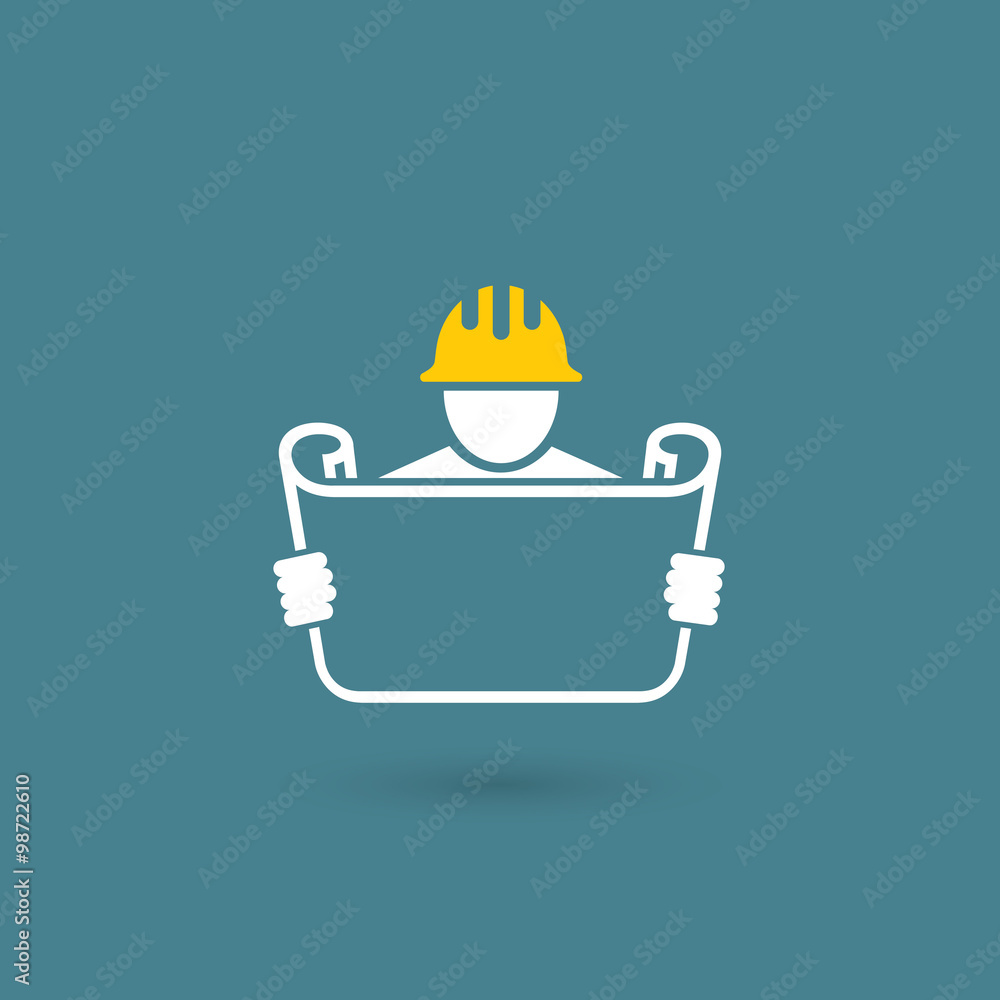 Construction worker symbol Stock Vector | Adobe Stock