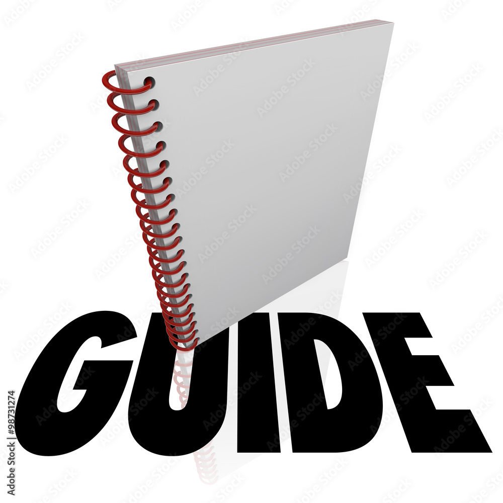 Guide Spiral Book Word Instructions Manual Directions Stock ...