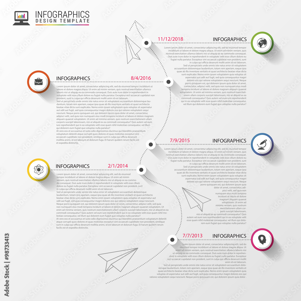 Timeline infographics. Modern design template. Vector illustration ...