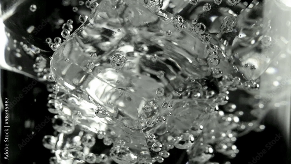 Limpid water with bubbles Stock Video | Adobe Stock