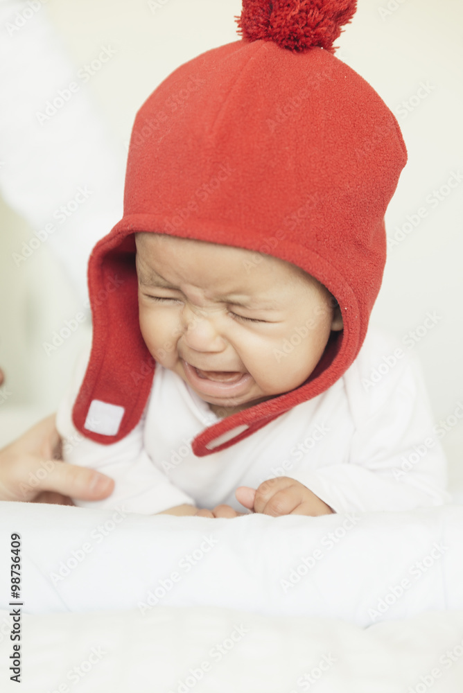 Cute Red Baby Crying