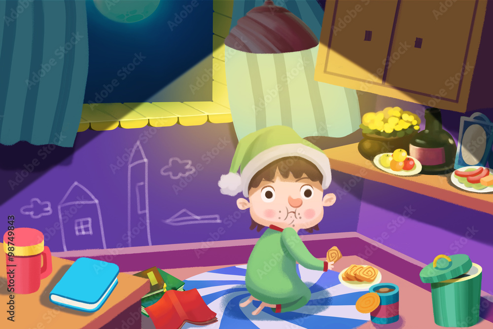 Kid Stealing Food