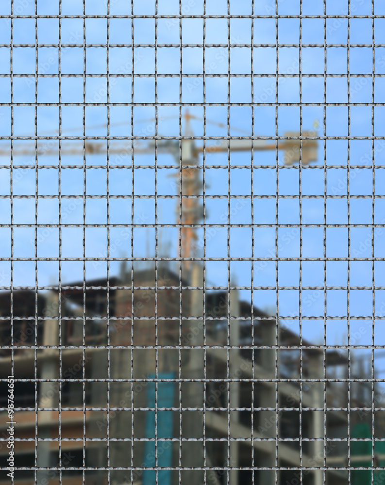 Danger building site sign in construction site. Concept photo of ...