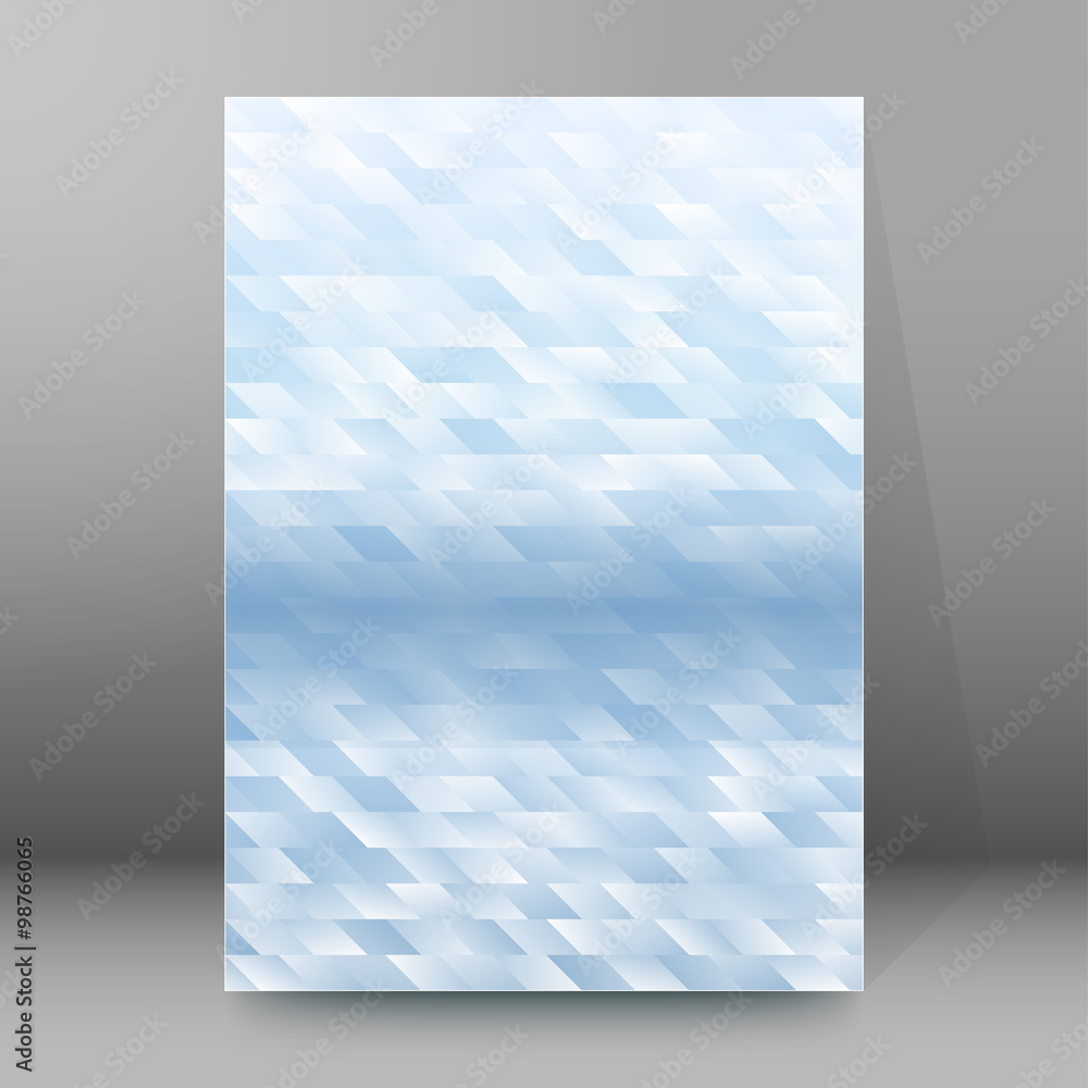 light blue mosaic cover page brochure background Stock Vector | Adobe Stock