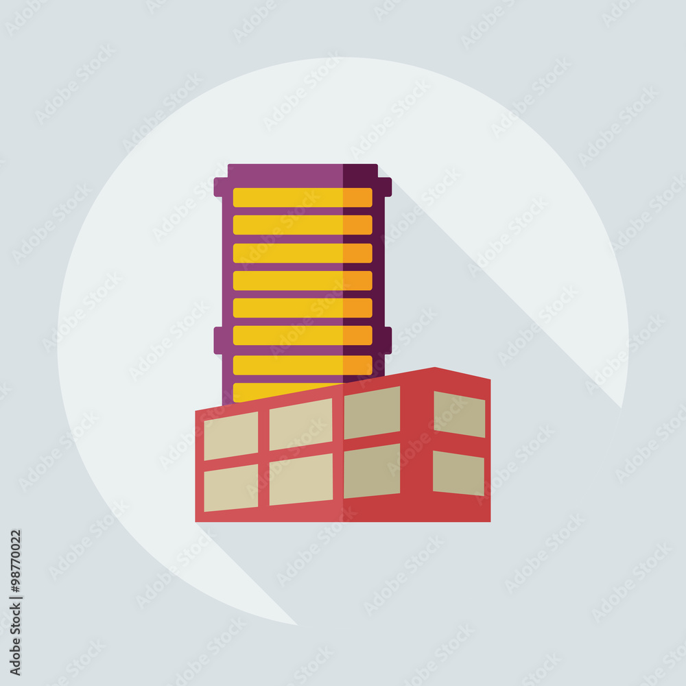 Flat modern design with shadow icons building Stock Vector | Adobe Stock