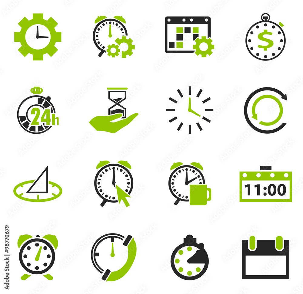 Time icons set Stock Vector | Adobe Stock